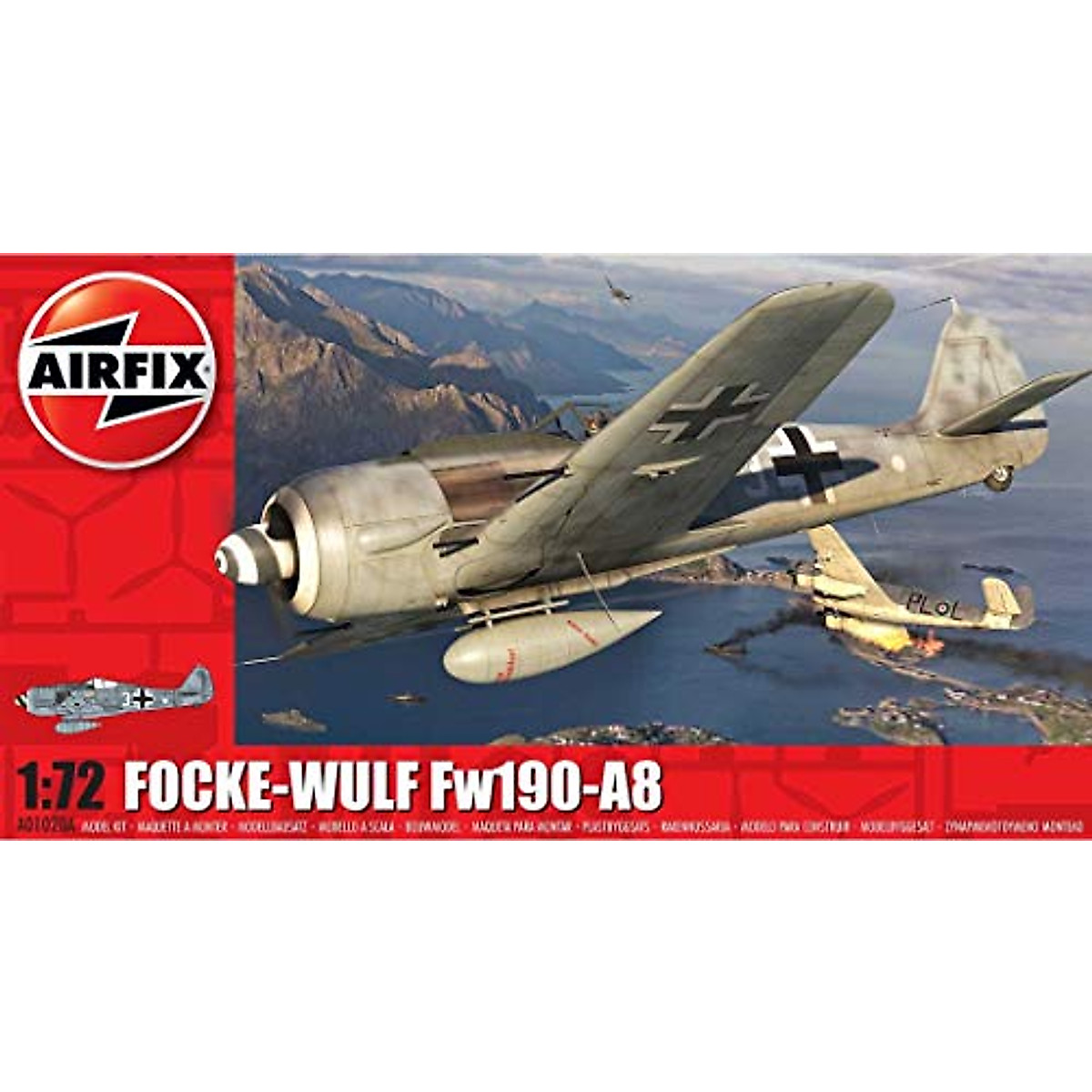 Airfix Focke-Wulf Fw190A-8 1:72 WWII Military Aviation Plastic Model Kit A01020A