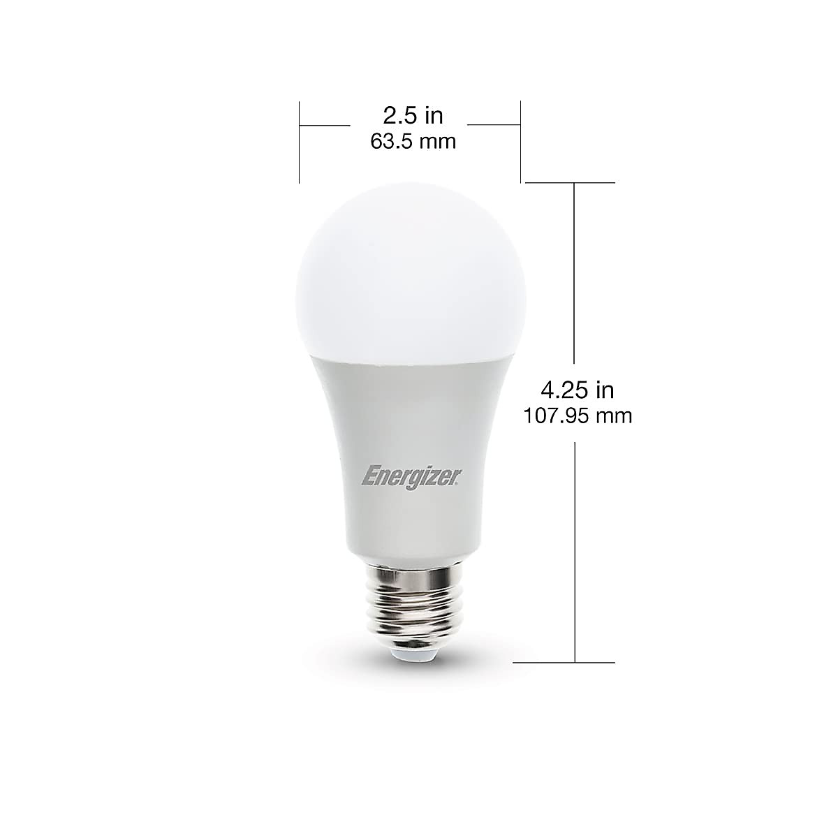 Energizer Connect Smart A19 LED Multi White Light Bulb with Voice Control and Remote Access Through Your Smartphone | Compatible with Alexa and Google Assistant, 4 Pack