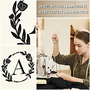 YOOLIFE Bridesmaid Proposal Gifts for Women, Retirement Mom Teacher Gifts Initial Tote Bag Beach Makeup Bags for Women Personalized Wedding Bridesmaid Girlfriend Aunt Birthday Gifts for Women Letter F