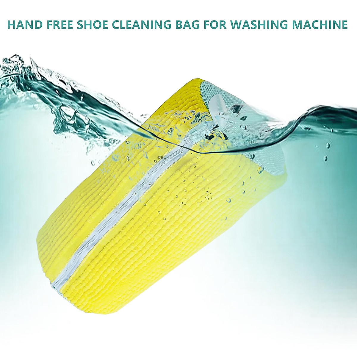 BCCSNNM Shoe Washing Machine Bag,Laundry Shoe Bag Shoe Wash Bag Reusable Shoe Bags for Washing Machine(2 pcs Yellow)