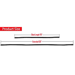 ACCSS Bike Bungee Tow Rope, All Bicycle Leash for Kids Adult Long Trip MTB & Cycling Pull Strap (Black) AC429