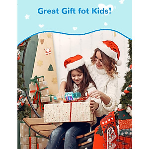 Amazmic Kids Karaoke Microphone Machine Toys for Girls Bluetooth Microphone Portable Karaoke Machine with LED Light, Birthday Gift for Girls Boys 3-12 Year Old Adults Birthday Party, Home KTV(Blue)