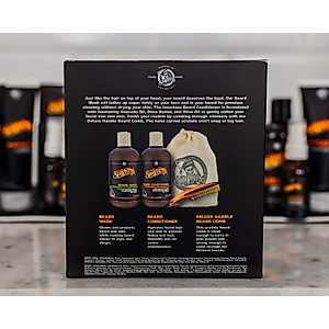 Suavecito Beard Wash Kit Men's Grooming & Cleansing Avocado Oil Shea Butter Olive Oil Nourishing Wash, Conditioner, Comb, Travel Bag