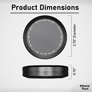 Pouch Pack - Metal Container for Zyn | Zyn Metal Can | Zyn Holder | Zyn Can | Aluminum Zyn Container | Snus Can | Zyn Tin | Zyn Case | Gift for Him | Caffeine Pouches | Black - (Single Compartment)