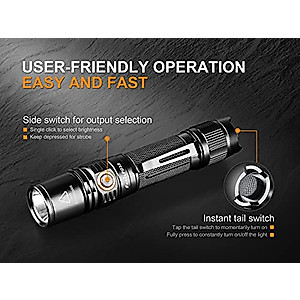 FENIX Unisex PD35 V2.0 Torch, Black,Small