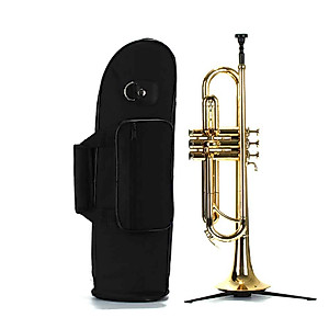 PAMPET Lightweight Trumpet Case Soft Trumpet Bag Compatible All Trumpet