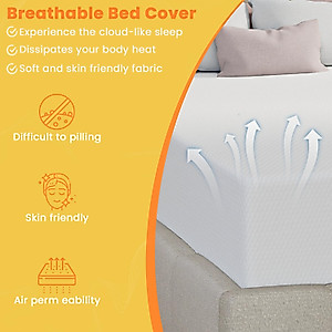 10 Inch Full Size Mattress, Gel Memory Foam Full Mattress, Pressure Relieving, Cooling Gel Foam, Full Mattress in a Box, Certipur-Us Certified, Bed-in-a-Box, Full, 75"L x 54"W x 10"Th, White