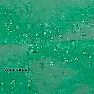 YGCBL Large Heavy Duty Tarpaulin,Tarps,Pe Braided Tarpaulin 190Gsm Garden Niture Cover Rainproof Cloth Home Seal Windproof Window Garden Plant Cover Keep Warm Film Camping Ground Sheet,Green Red,4X6M