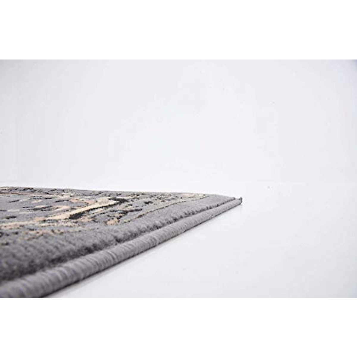 Unique Loom Reza Collection Traditional Persian Style Area Rug, 2 ft 2 in x 8 ft 2 in, Gray/Ivory