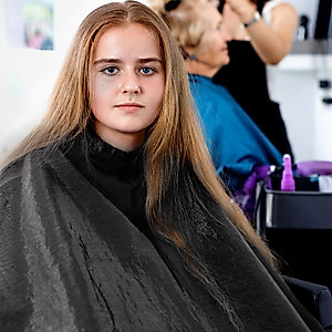 6 Pieces Salon Barber Capes Set Men Capes for Hair Stylist Hair Cutting Hairdresser Stylists Capes with Adjustable Snap Closure Neck Duster Brush and Combs(Classic Style)