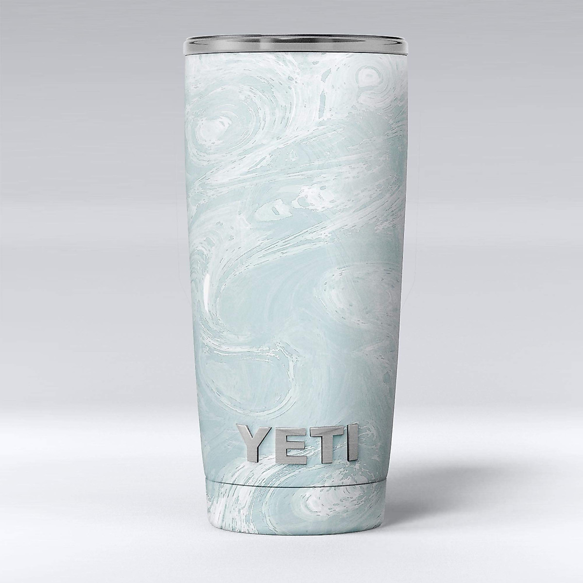 Design Skinz Blue Slate Marble Surface V1 - Skin Decal Vinyl Wrap Kit Compatible with The Yeti Rambler Cooler Tumbler Cups