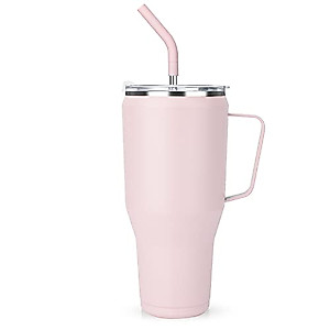 Zenbo Mug Tumbler 40 oz–Stainless Steel Vacuum Insulated Mug with Handle,Lid and Straw,Keeps Drinks Cold up to 34 Hours – Sweat-Proof Body, Dishwasher Safe