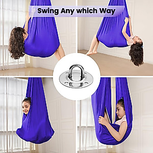 Sensory Swing Safe for Kids Pod Swing Special Needs (with Hardware) Indoor Outdoor Swing Hanger Hammock Chair for Calming & Relaxing, Autism, ADHD Aspergers Therapy Cuddle, Child Sensory Seat Toy Gift