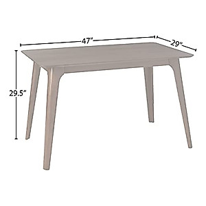 Christopher Knight Home Megann Mid-Century Wood Dining Set with Fabric Chairs, 5-Pcs Set, Natural Walnut / Light Beige