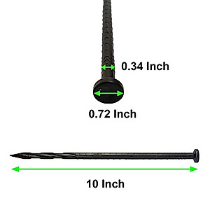 Spiral Nylon Landscape Anchoring Spikes, 10 Inch 25 Count Plastic Garden Landscape Spikes, Landscape Edging Stakes for Paver Edging, Weed Barrier, Artificial Turf (25)