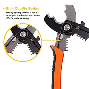 7in Cable Cutter Wire Stripper 8-14 AWG, Heavy Duty for Aluminum Copper, Communication Cables Wire Stripping Tool And Multi-Function Hand Tool，Professional Handle Design 518020A