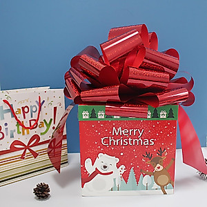 1Pcs Giant Gift Bows,16 Inch Giant Car Bow Large Gift Bow Large Christmas Gift Refrigerator New House Bicycle and Party Decoration Giant Gift Packaging Bow (red)