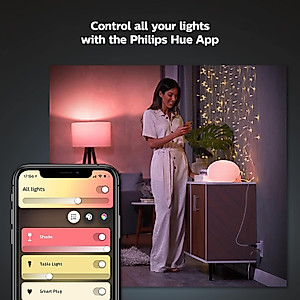 Philips Hue Smart Plug, Instantly Makes Any Plug Smart and Controllable with Hue App, Works with Alexa, Apple HomeKit and Google Assistant, Bluetooth Compatible, 1-Pack, White