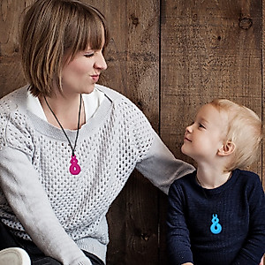 Chew Necklaces for Sensory Kids, Sensory Chew Necklaces for Boys and Girls with Autism, ADHD, SPD, Chewing or Special Needs, Silicone Chewy Necklace Sensory Toys for Adults Teens 4 Pack