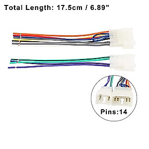 X AUTOHAUX 71-1761 Car Stereo CD Player Wiring Harness Wire Radio Adapter Install Plug Set for Toyota 1987-1994 for Subaru for Pioneer Headunits