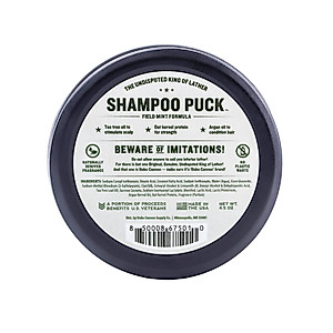 Duke Cannon Men's Shampoo Puck, Field Mint - Big Lather, Eucalyptus Peppermint Fragrance, Argan Oil & Oat Kernel Protein, 4.5 oz.