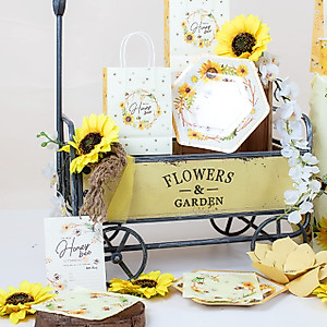 Joyful Toys Bee Baby Shower Invitations Set - Pack of 20 | Fill or Write In Blank Card with Diaper Raffle and Book Request Cards With Envelopes, Bumblebee Themed Party Supplies