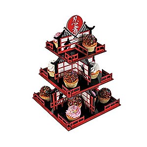 Ninja Cupcake Stand (3 Tiers) Ninja Birthday Party Supplies