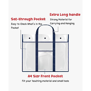 Gamenote 2 Pack Large Poster Storage Bag (31.5"×25.5") Bulletin Board Holder Art Portfolio Container for Teachers Classroom Organization