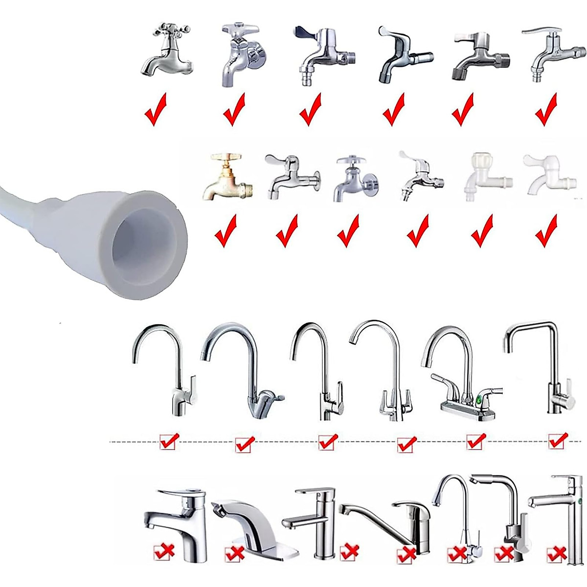 4m/13.12ft Portable Sink Hose Faucet Sprayer Sink Spray Rubber Hose Shampoo Sprayer Handheld Faucet Shower for Pets, Bathing Baby, Washing Hair, Rinsing Vegetables