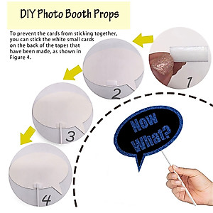 2024 Graduation Decorations Party Supplies Photo Booth Props, Blue Black Gold Graduation Pose Signs for Graduation Party, Upgraded Version with Long Paper Sticks and Long Double-Side Tapes 35Pcs