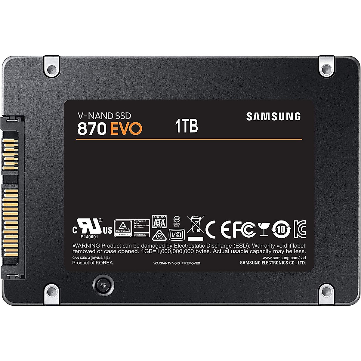 Samsung 870 EVO MZ-77E1T0E 1 TB Solid State Drive - 2.5" Internal - SATA (SATA/600)