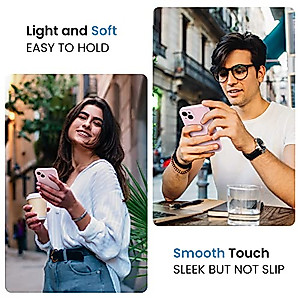 FireNova for iPhone 14 Case, Silicone Upgraded [Camera Protection] Phone Case with [2 Screen Protectors], Soft Anti-Scratch Microfiber Lining Inside, 6.1 inch, Chalk Pink