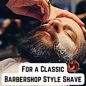 G.B.S Wooden Handle Straight Edge Stainless Steel Barber Shaving Straight Razor, Handmade, Extra Sharp With Leather Razor Travel Case