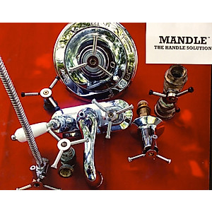 MANDLE (MAN UP AND HANDLE IT) Adjustable Water Shut Off Replacement Handle for Spigot, Outdoor Garden Faucet, Hose Bib, Round Wheel (for 3/8" or Smaller Exposed stem)