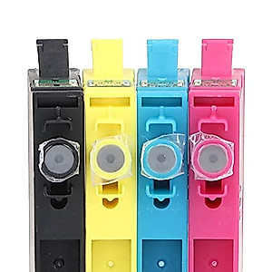 Hilitand 4Pcs Printer Cartridge Print Cartridge with Ink Simple Installation Printing Ink Cartridge for Office Print Photos, Test Papers, Documents