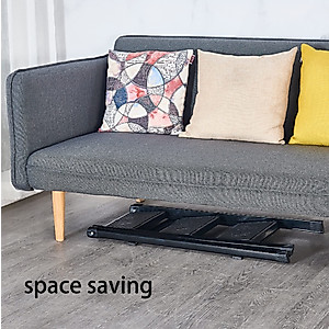 LUCEAE Step Stool,3Step Steel Ladder Folding Step Stool,Sturdy and Durable Extra Wide Treads with Non-Slip Rubber Covers,Portable and Lightweight, Home/Kitchen/Closet/Bedroom/Office Wide Platform Step