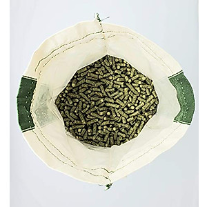 Alfagrow - 10 lbs Alfalfa Pellets, Natural Fertilizer, Soil Amendment, Mulch, High in Nitrogen, Canvas Drawstring Reusable Bag, Great for Roses