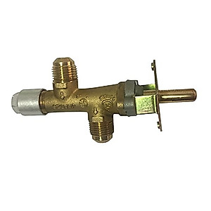 Meter Star CSA Certified Brass Safety Gas Valve for Fire Pit/Gas Grill, BBQ Grill Control Valve Assembly with 3/8" NPT(5/8UNF) Inlet and Outlet Corrugated or Flexible Hose