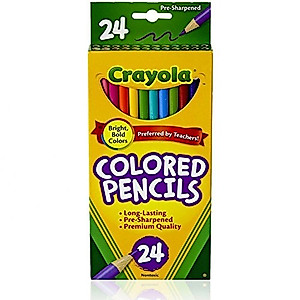 Crayola Colored Pencils Long 24 in a Pack, Case of 36