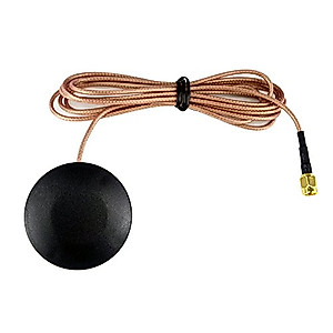 Proxicast Ultra Low-Profile Indoor/Outdoor WiFi Antenna - Triple Band 2.4/5.8/6 GHz - Fixed Through-Hole Screw Mount Bluetooth | ZigBee | WiFi Puck - 6.7 ft Coax Lead w/RP-SMA (ANT-130-005-2PK)