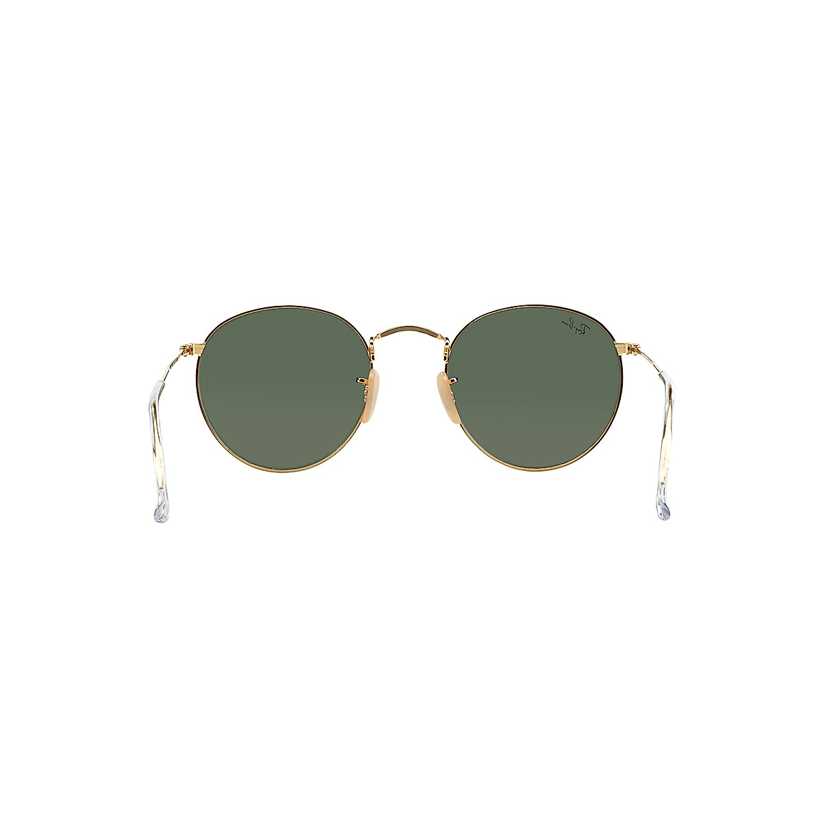Ray-Ban RB3447 Round Metal Sunglasses + Vision Group Accessories Bundle unisex-adult (Arista/Crystal Green (001), 50)