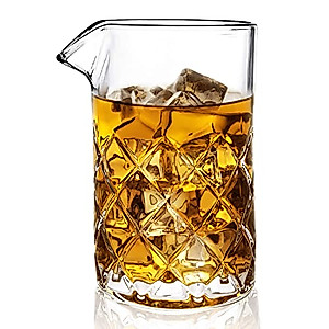 Lighten Life Cocktail Mixing Glass,20oz Mixing Glass with Thick Bottom,Premium Old Fashioned Bar Mixer Glass for Stirring Drinks,Professional Stirring Glass Cocktail beaker