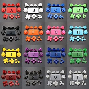 Buttons Full Set for PS4 Pro Joysticks Dpad R1 L1 R2 L2 Direction Key ABXY Buttons JDS 040 JDS-040 for Sony Playstion 4 Pro Controller (Pink)