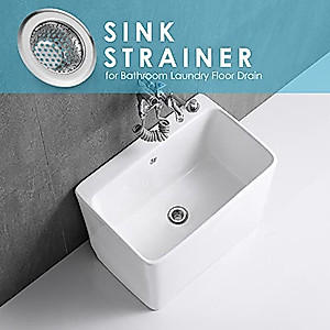 Fengbao 2PCS Mini Bathroom Drain Strainer - Stainless Steel, Small Wide Rim 2.17" Diameter