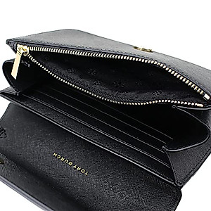 Tory Burch 82328 Black with Gold Hardware New Emerson Chain Wallet Black Leather Cross Body Bag