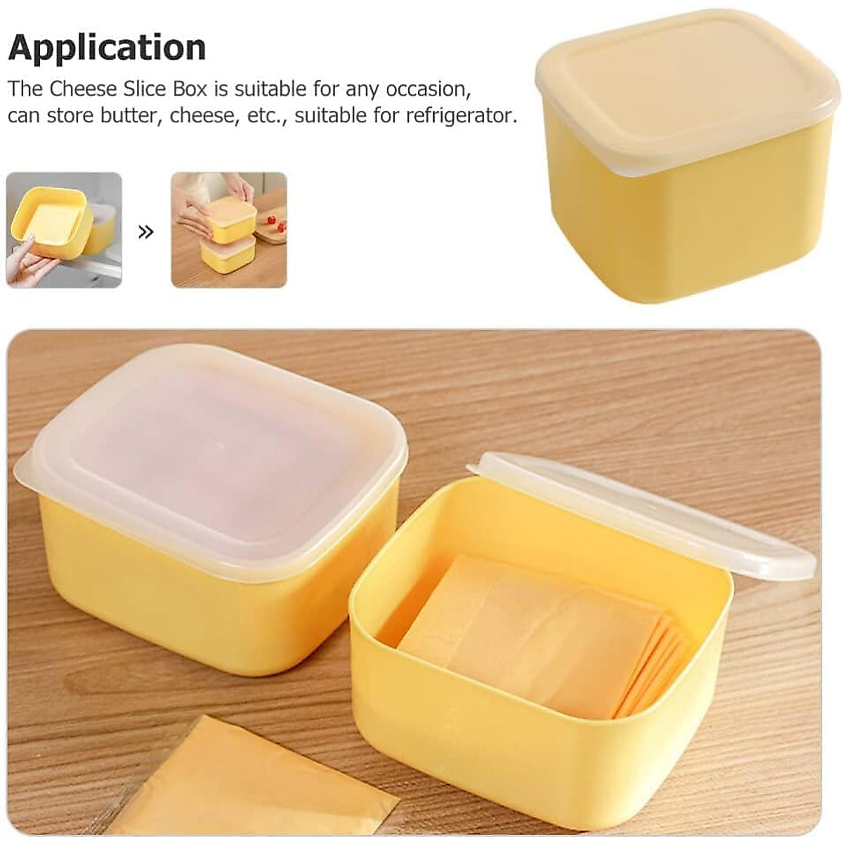 4 Pack Airtight Plastic Food Storage Containers with Lids - BPA-Free & Leak Proof - Cheese Storage Containers, Meal Prep Containers -4.7X4.3X3.5 Inch