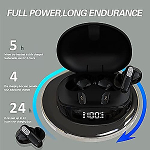 JS81 Bluetooth-Compatible V5.1 Smart- in-Ear Mp3 Stereo Sports Facility with Digital Display A Led (Black)