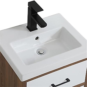 Elegant Kitchen and Bath 18 inch Bathroom Vanity Cabinet - Matte White