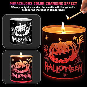 Pumpkin Scented Candles, Fall Decorations for Home, Halloween Decorations Indoor,Spooky Candle,Gothic Vintage Fall Decor for Farmhouse Room Apartment Table Desk Kitchen Bedroom,Funny Gift for Women