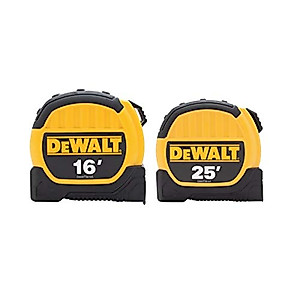 Dewalt DWHT361057 16ft. and 25ft. Tape Measure Combo Pack, Yellow/Black